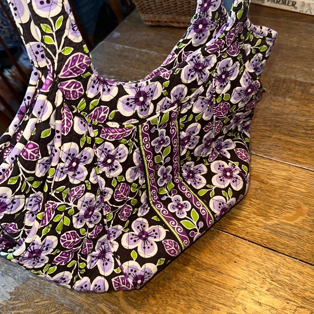 Vera Bradley Plum Petals Purple & Green Floral Quilt … - Gem